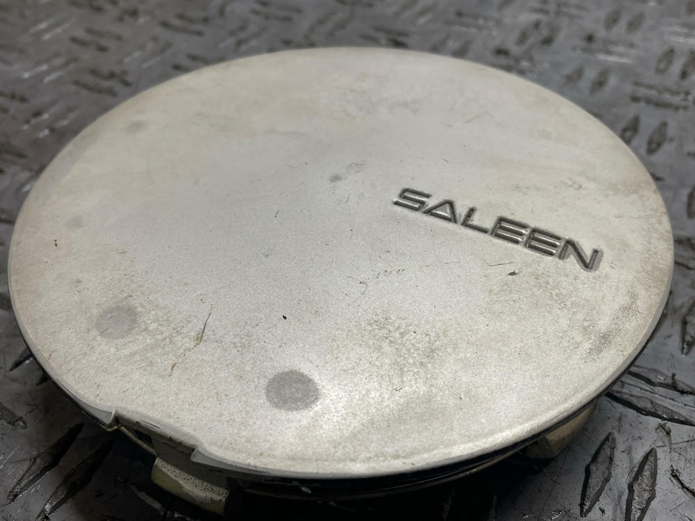 1987-93 Ford Mustang Silver Saleen Center Caps (x4)- FOR PONY WHEELS 2 ...